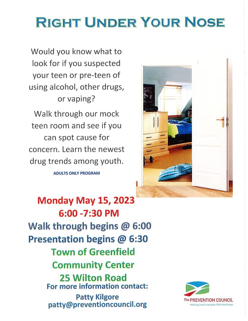 Town of Greenfield/Prevention Council Teenage Drug Prevention Event ...