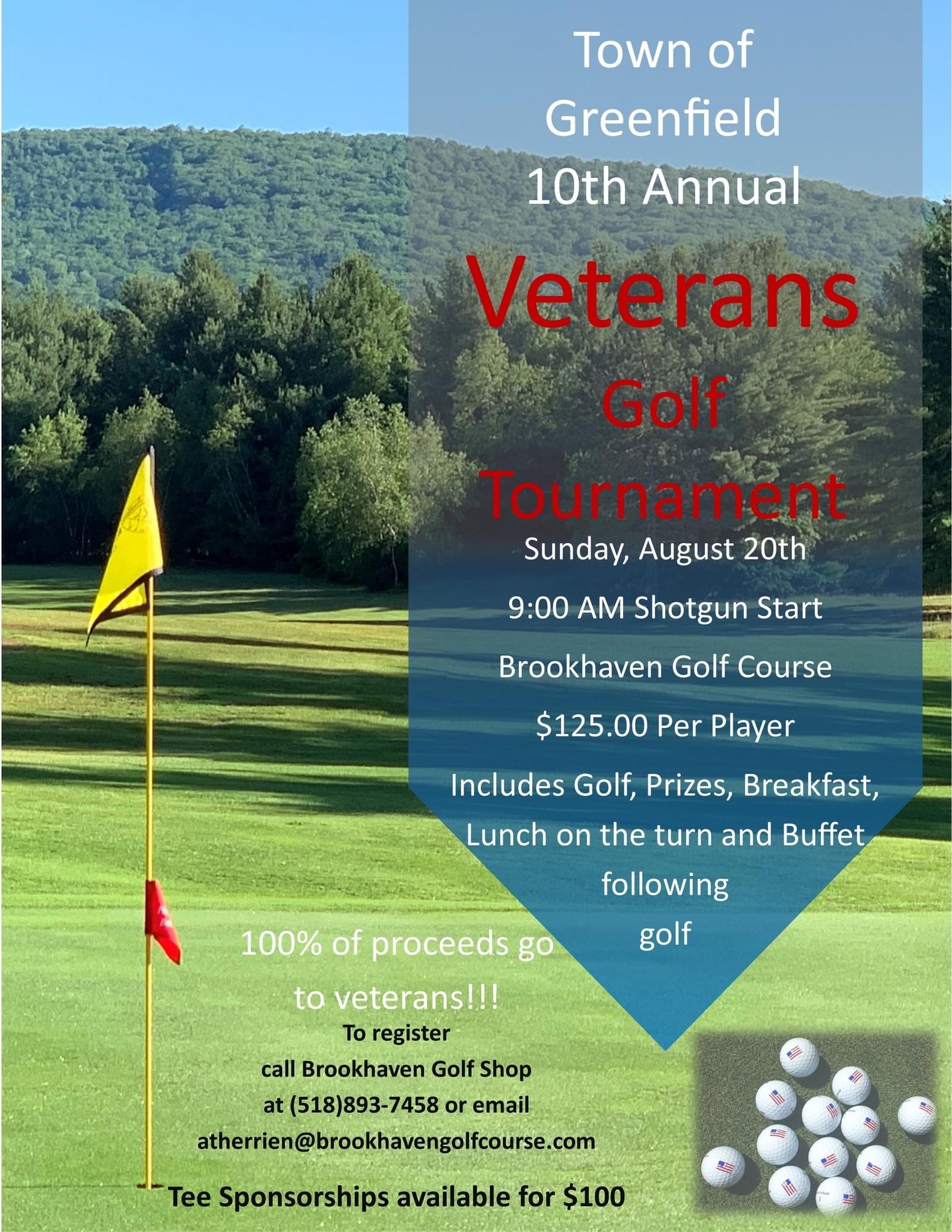 Veterans Golf Tournament at Brookhaven Golf Course - Town of Greenfield